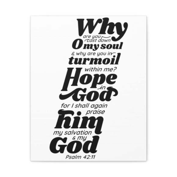 Express Your Love Gifts | Art | Scripture Sign Why Are You Cast Down Psalm 421 Bible Verse ...
